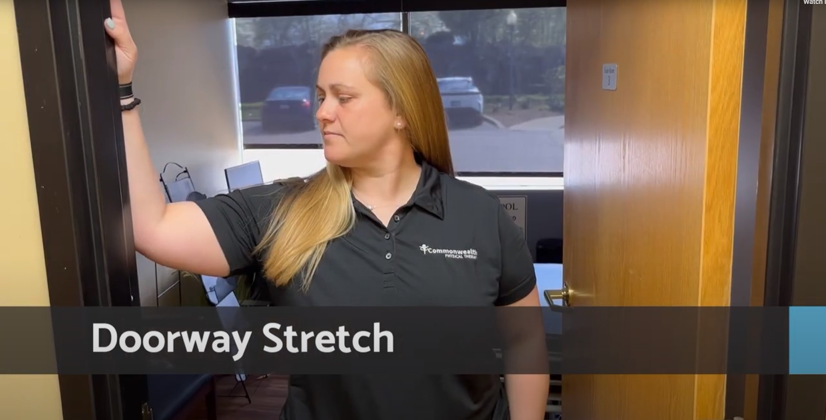 At Home Exercise: Doorway Stretch | Commonwealth Pain & Spine